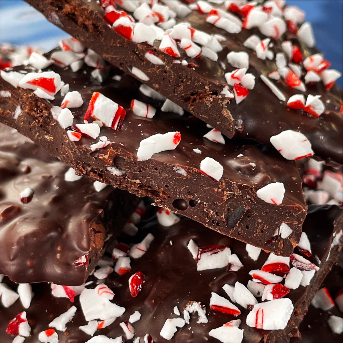 Dark Chocolate Peppermint Stick Bark - 1 lb. (Cakes & Cocktails ...
